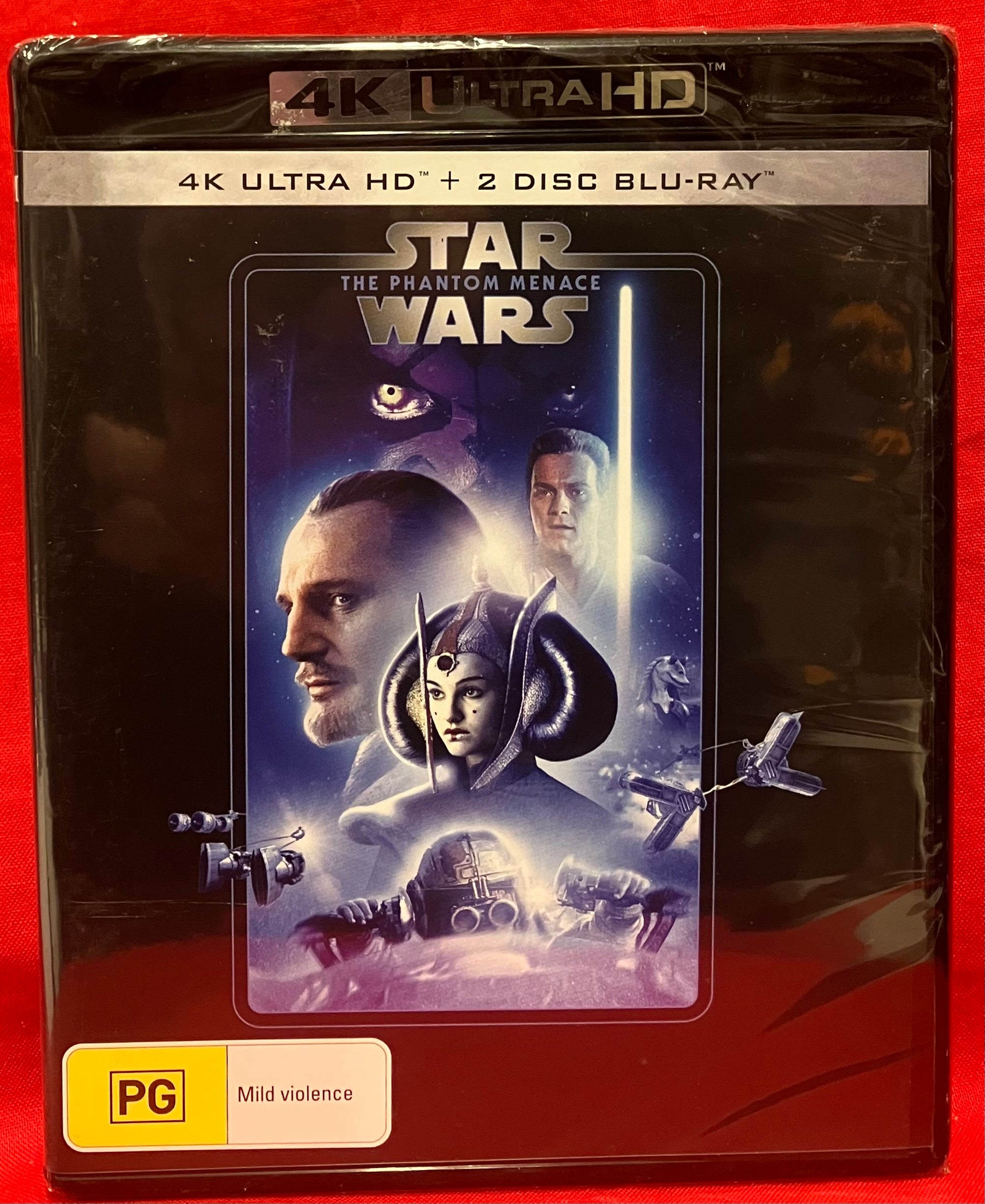 STAR WARS - THE PHANTOM MENACE - 4K ULTRA HD & 2 DISC BLU-RAY (NEW/ SE ...