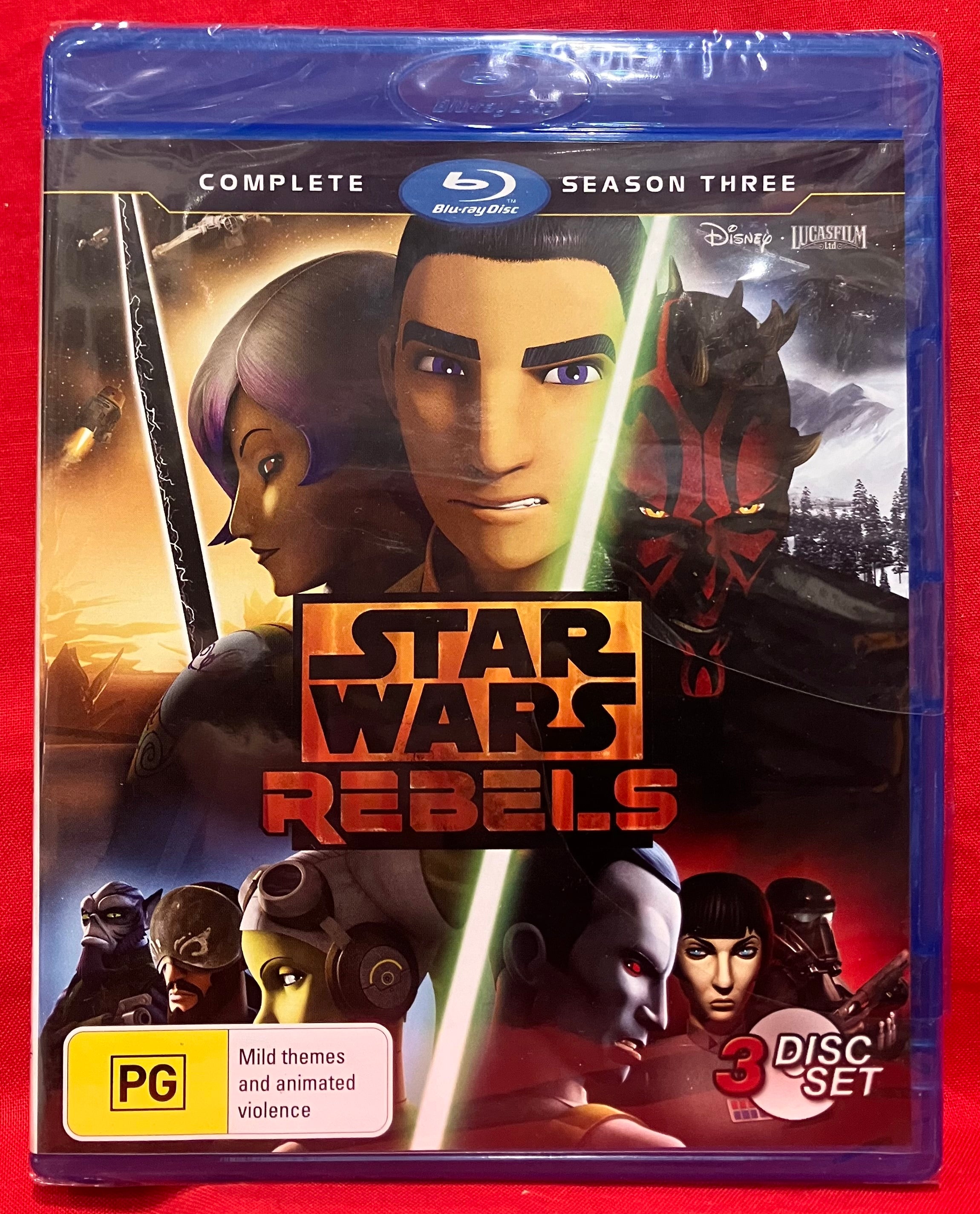 STAR WARS - REBELS - COMPLETE SEASON THREE - BLU-RAY (NEW/ SEALED ...