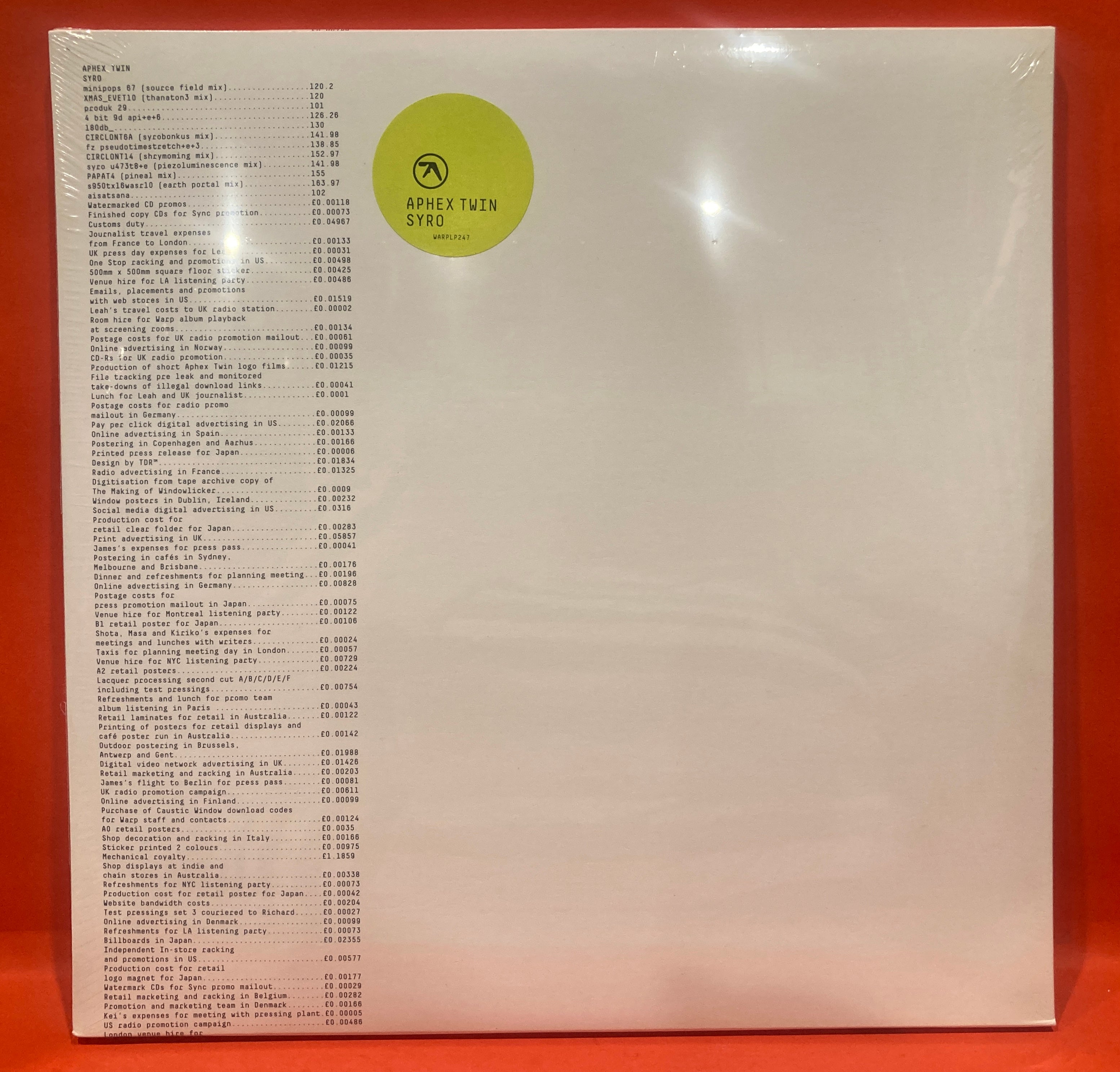 APHEX TWIN - SYRO 3X LP - VINYL (NEW/SEALED) – Dixon Recycled Records
